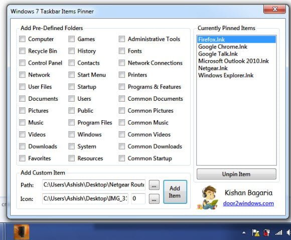 Pin files, folders & Web Pages to Windows 7 Taskbar Pin files, folders & Web Pages to Windows 7 Taskbar